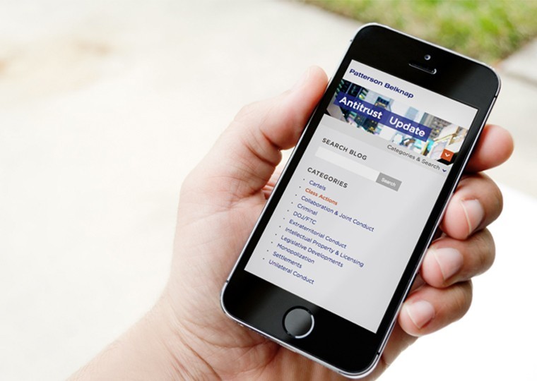 Antitrust Update Practice Blog | Law Firm Blog Design | Knox Design NYC