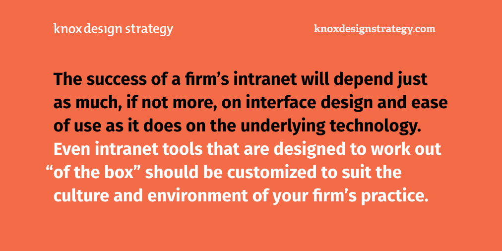 Law Firm Intranets | Considerations | Knox Design Strategy LLC